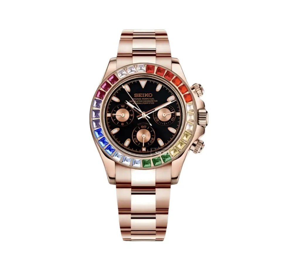 Sicilia Watch Mods - Seiko Mod "Rose Gold Rainbow" Daytona